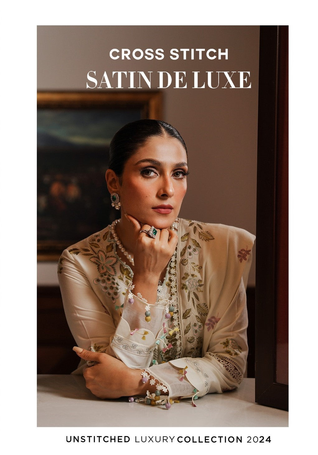 SATIN DE LUXE- UNSTITCHED EDIT'24 BY CROSS STITCH – Heer Rang Studio