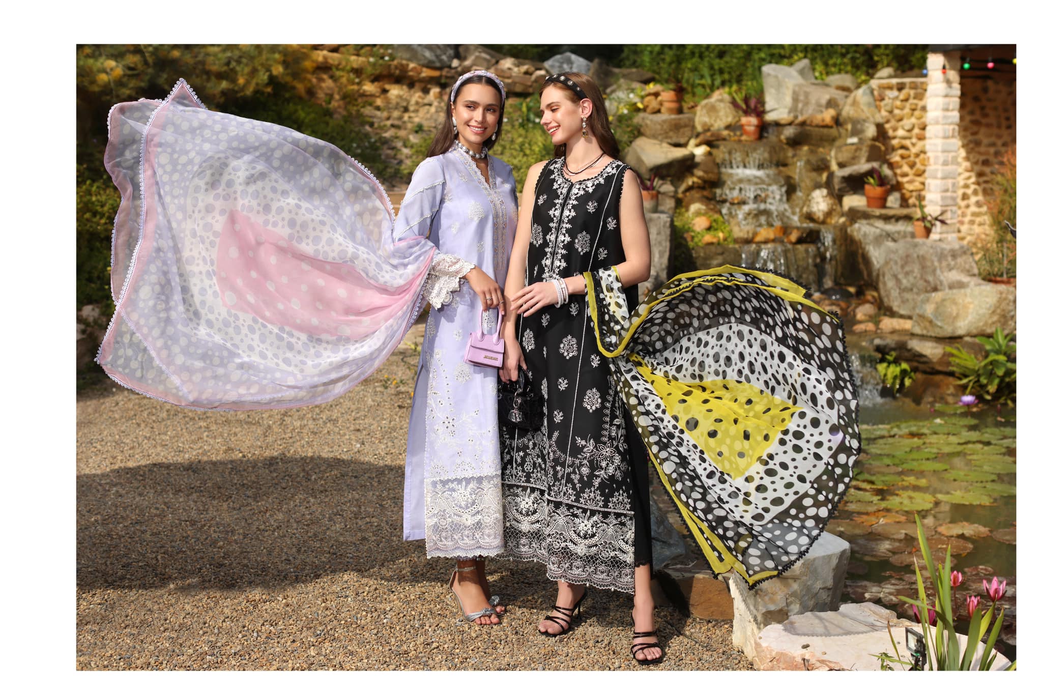 NOOR LUXE CHIKANKARI'25- UNSTITCHED EDIT – Heer Rang Studio